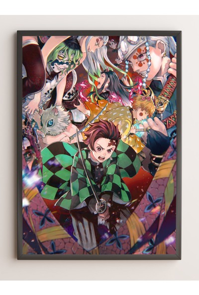 DuoArt Demon Slayer Anime Manga Poster - Yüksek Çözünürlük Hd Duvar Posteri - Çerçevesiz