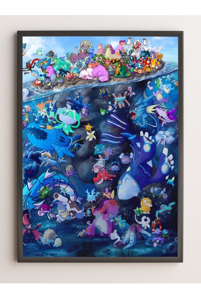 DuoArt Pokemon Anime Poster - Yüksek Çözünürlük Hd Duvar Posteri - Çerçevesiz