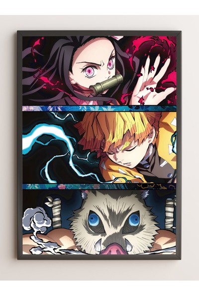 DuoArt Demon Slayer Nezuko Zenitsu Inosuke Anime Manga Poster - Yüksek Çözünürlük Hd Poster - Çerçevesiz DuoArt Demon Slayer Nezuko Zenitsu Inosuke Anime Manga Poster - Yüksek Çözünürlük Hd Poster - Çerçevesiz