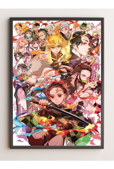 DuoArt Demon Slayer Anime Manga Poster - Yüksek Çözünürlük Hd Duvar Posteri - Çerçevesiz DuoArt Demon Slayer Anime Manga Poster - Yüksek Çözünürlük Hd Duvar Posteri - Çerçevesiz