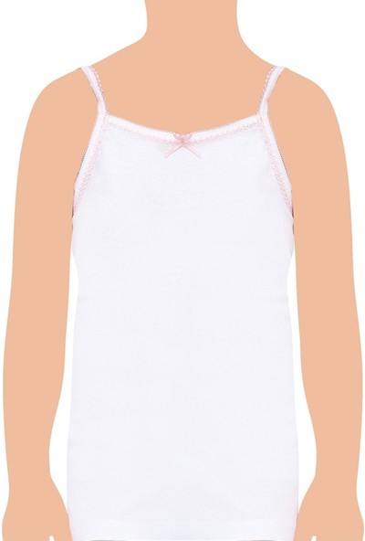 Seher Kız Çocuk Beyaz Penye Renkli Oyalı Pamuklu Ip Askılı Atlet 6'lı 048 Seher Kız Çocuk Beyaz Penye Renkli Oyalı Pamuklu Ip Askılı Atlet 6'lı 048