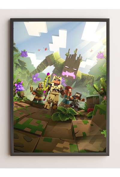 DuoArt Minecraft Oyun Poster - Yüksek Çözünürlük Hd Duvar Posteri - Çerçevesiz