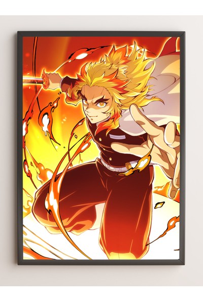 Duo Art Demon Slayer Rengoku Anime Manga Poster - Yüksek Çözünürlük Hd Duvar Posteri - Çerçevesiz Duo Art Demon Slayer Rengoku Anime Manga Poster - Yüksek Çözünürlük Hd Duvar Posteri - Çerçevesiz