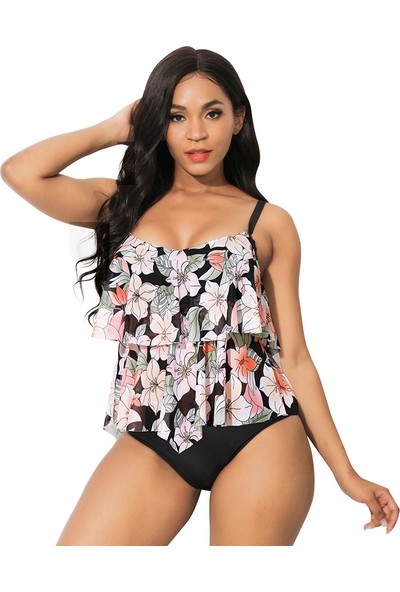 Muchbetter Yüksek Belli Alt Fırfırlı Kadın Fırfırlı Üst Için Tankini Mayolar (Yurt Dışından)