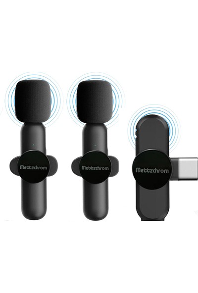 Mettzchrom 2'li Type-C Girişli Yaka Mikrofonu Telefon Uyumlu Wireless Tiktok Yayın Kablosuz Yaka Mikrofon Mettzchrom 2'li Type-C Girişli Yaka Mikrofonu Telefon Uyumlu Wireless Tiktok Yayın Kablosuz Yaka Mikrofon