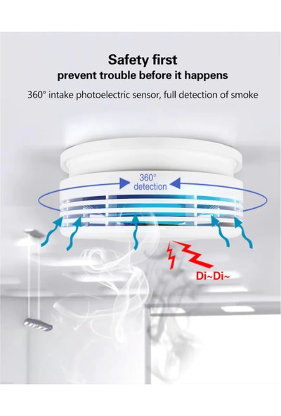 Charge Wifi Duman Dedektörü Alarmı Sistemi