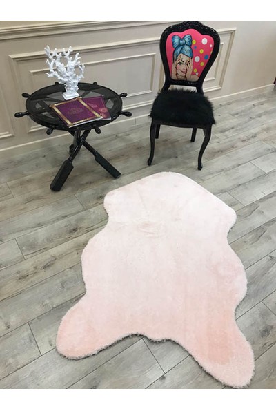 Benzahome Anti Slip Taban Pembe Post Kesim Puffy Peluş Halı Benzahome Anti Slip Taban Pembe Post Kesim Puffy Peluş Halı