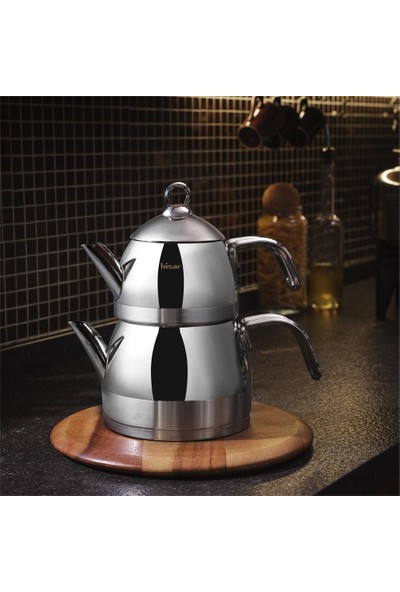 Hisar Orion Çelik Çaydanlık Takımı