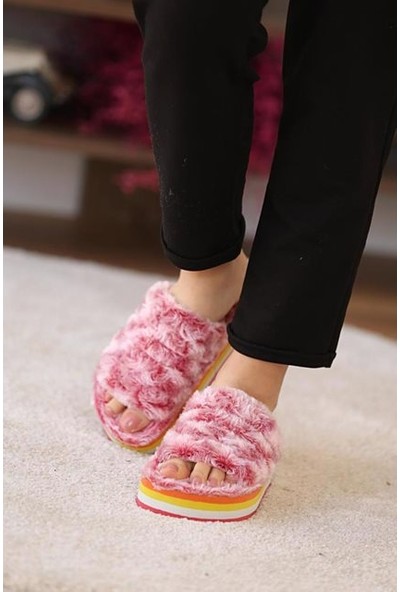 Anlaşspor Kadın Pembe Günlük Ev Içi Terliği Renkli Eva Taban PA011