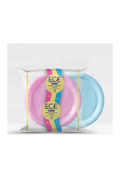 Niceplast Ece Renkli Kağıt Tabak 10'lu 1 Paket Niceplast Ece Renkli Kağıt Tabak 10'lu 1 Paket
