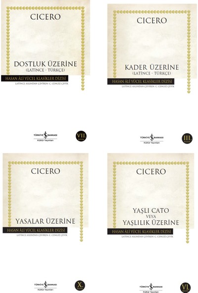 Cicero Roma Felsefesi4 Kitaplık Set: Dostluk Üzerine, Yasalar Üzerine, Kader Üzerine,