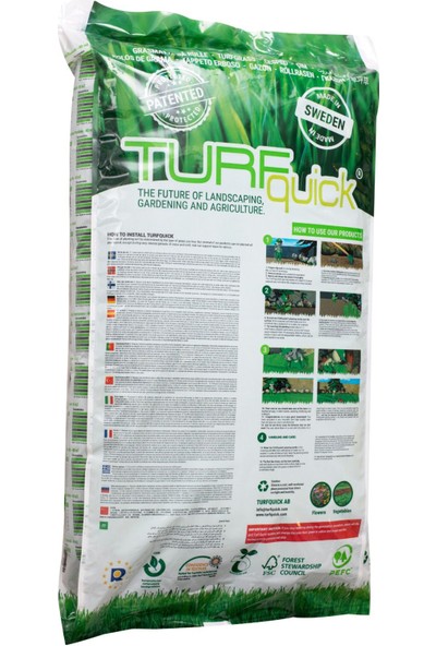 Turfquick Hazır Gerçek Çim Rulo Çim Ekim Kumaşı 10 m2 Turfquick Hazır Gerçek Çim Rulo Çim Ekim Kumaşı 10 m2