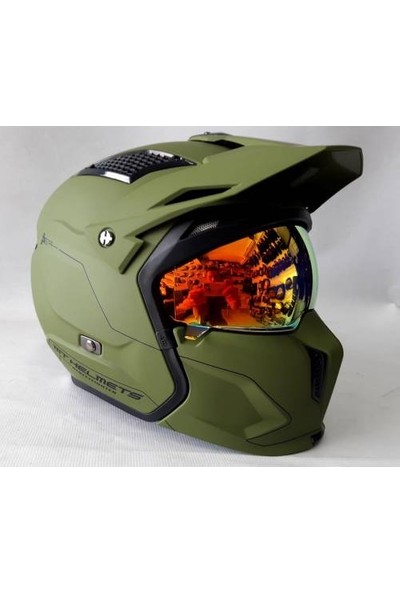 Mt Kask Streetfıghter Sv A6 Matt Green Moduler Mt Kask Streetfıghter Sv A6 Matt Green Moduler