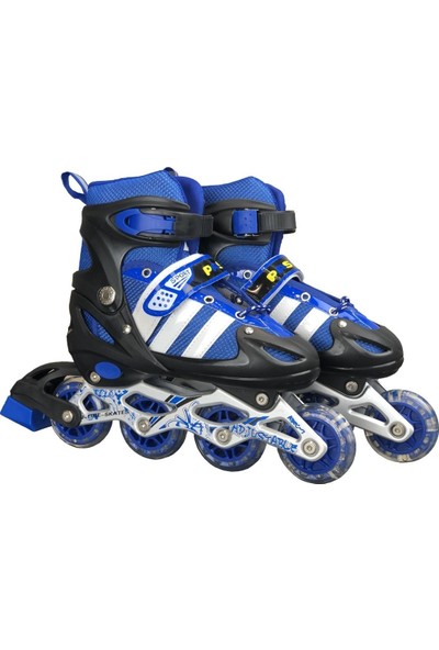 Pasifik Çift Sıra Ayarlanabilir Çocuk Pateni 30-33 Numara Işıklı Tekerlekli Alüminyum Şase Pasifik Çift Sıra Ayarlanabilir Çocuk Pateni 30-33 Numara Işıklı Tekerlekli Alüminyum Şase