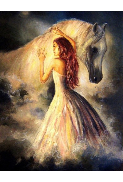 Ümraniye Hobi Sanat Sayılarla Boyama Seti - Numaralı Tuval Boyama 40X50CM - At ve Kız Ümraniye Hobi Sanat Sayılarla Boyama Seti - Numaralı Tuval Boyama 40X50CM - At ve Kız