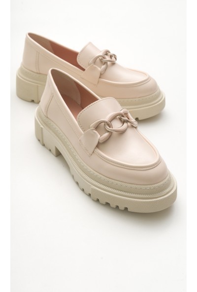 Luvi Demı Krem Cilt Kadın Günlük Ayakkabı