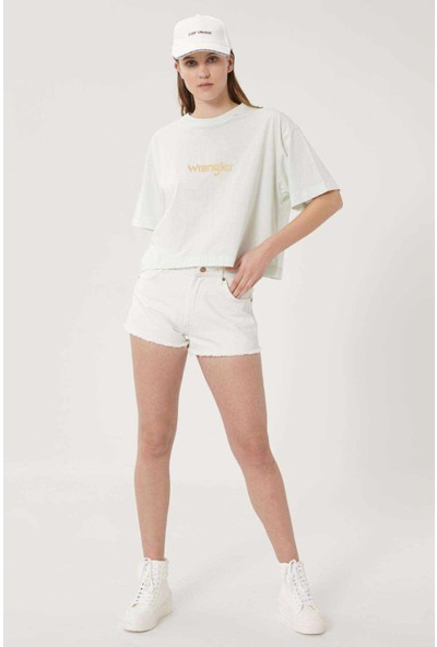 Wrangler Denim Kadın Kot Şort - Beyaz Wrangler Denim Kadın Kot Şort - Beyaz