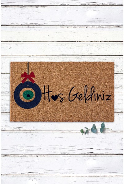 Paspas Yap Nazar Boncuklu Hoş Geldiniz Yazılı Kapı Paspası Paspas Yap Nazar Boncuklu Hoş Geldiniz Yazılı Kapı Paspası