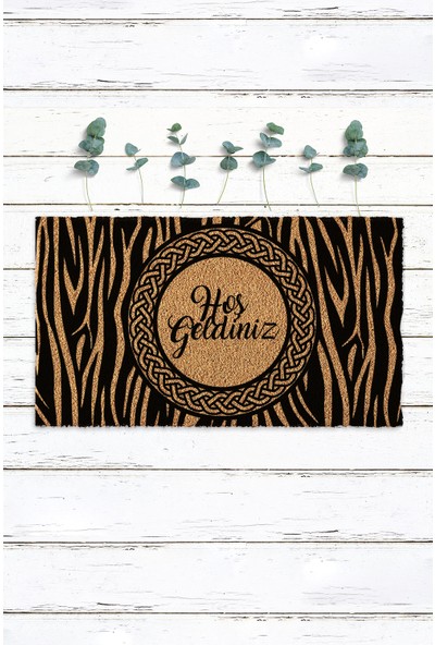 Paspas Yap Zebra Desenli Hoş Geldiniz Kapı Önü Paspası Paspas Yap Zebra Desenli Hoş Geldiniz Kapı Önü Paspası