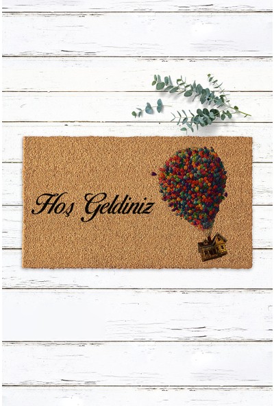 Paspas Yap Hoş Geldiniz Ev ve Balonlu Tasarım Paspas Paspas Yap Hoş Geldiniz Ev ve Balonlu Tasarım Paspas