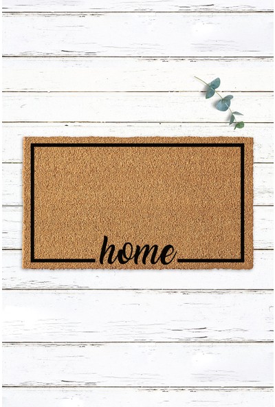 Paspas Yap Çerçeveli ve Home Yazılı Kıl Paspas