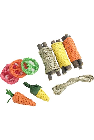 Cadia 9 Parça Hamster Tavşan Çiğnemek Oyuncaklar Turp Diş Temizleme Apple Ahşap Sticks (Yurt Dışından) Cadia 9 Parça Hamster Tavşan Çiğnemek Oyuncaklar Turp Diş Temizleme Apple Ahşap Sticks (Yurt Dışından)