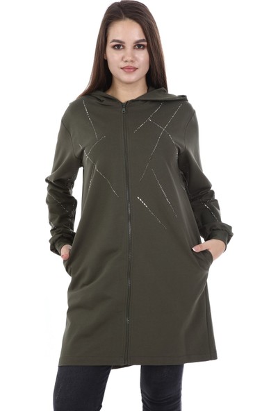 FTZ Women Kadın Taş Detaylı Kap Haki