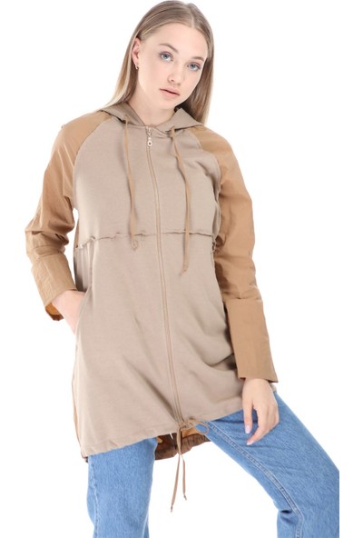 FTZ Women Kadın Kapüşonlu Ceket Beıge