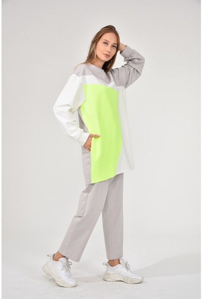 FTZ Women Kadın Neon Iki Ip Takım Gri