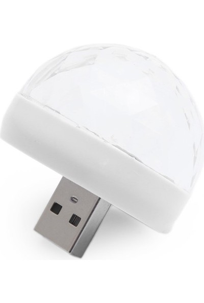 Eraks Sese Duyarlı Rgb Araç Içi Usb'li Disko Topu Mini Disko Lambası Eraks Sese Duyarlı Rgb Araç Içi Usb'li Disko Topu Mini Disko Lambası