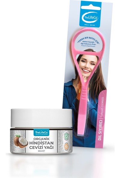 Thelifeco Organik Hindistan Cevizi Yağı 50 ml + Dil Sıyırıcı