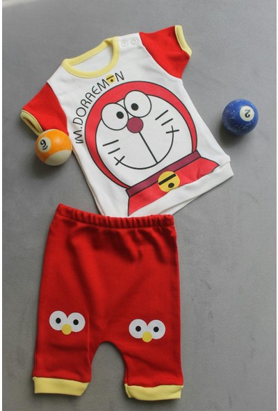 Cocomell Yeni Sezon Doreamon Baskılı Kısa Kollu Kırmızı Alt Üst Takım Cocomell Yeni Sezon Doreamon Baskılı Kısa Kollu Kırmızı Alt Üst Takım