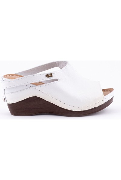 Beyken Ayakkabı Beyken Hakiki Deri Taban Kadın Günlük Terlik
