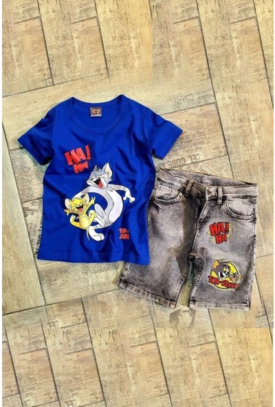 Mikado Tom & Jerry Çocuk 2'li Kot Şort Takım Mikado Tom & Jerry Çocuk 2'li Kot Şort Takım