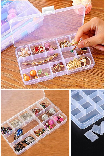 Unique Hobby 1 Adet 15 Bölmeli Ayarlanabilir Organizer Kutu Düzenleyici Kutu Aksesuar Boncuk Kutusu Unique Hobby 1 Adet 15 Bölmeli Ayarlanabilir Organizer Kutu Düzenleyici Kutu Aksesuar Boncuk Kutusu