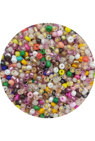 Unique Hobby 100 Gram Karışık Renkli Cam Kum Boncuk Unique Hobby 100 Gram Karışık Renkli Cam Kum Boncuk