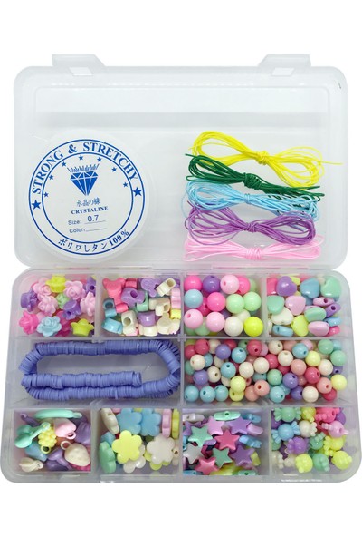 Unique Hobby Çocuklar Için Takı Yapım Hobi Seti - Kendin Yap - Soft Renklerde Çocuklar Için Bileklik Kolye Yapma Unique Hobby Çocuklar Için Takı Yapım Hobi Seti - Kendin Yap - Soft Renklerde Çocuklar Için Bileklik Kolye Yapma