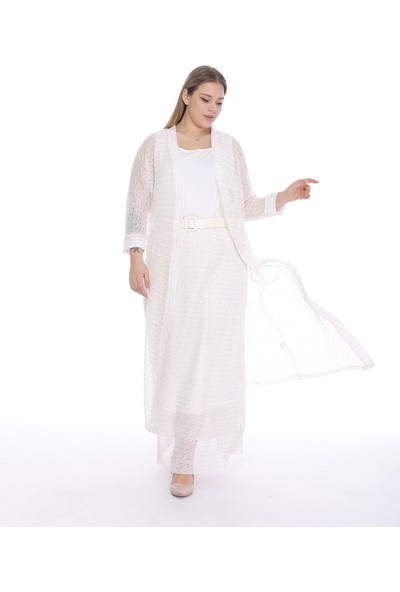 May Mara Büyük Beden Ince Dantel Merserize Kap May Mara Büyük Beden Ince Dantel Merserize Kap