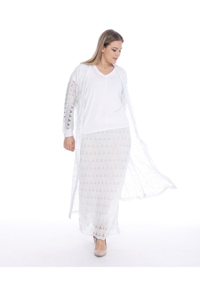 May Mara Büyük Beden Ince Dantel Merserize Etek May Mara Büyük Beden Ince Dantel Merserize Etek