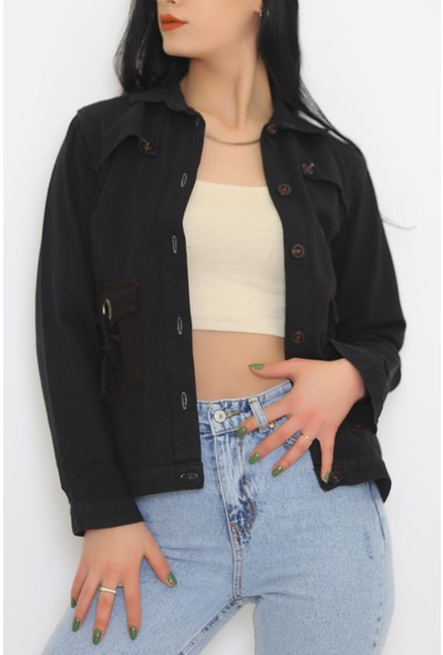 Gabardin Ceket Siyah - 8950.1367.