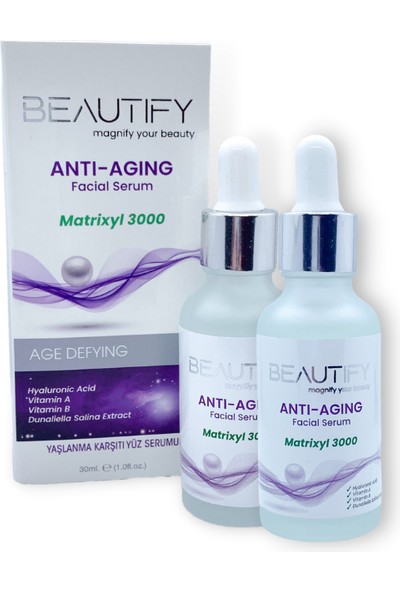 Beautify Matrixyl 3000 Yaşlanma Karşıtı Yüz Serumu 30 ml x 2 Beautify Matrixyl 3000 Yaşlanma Karşıtı Yüz Serumu 30 ml x 2