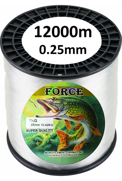 Effe Force 12000M 0.25MM Bobin Misina Çekeri 10.42KG Beyaz Effe Force 12000M 0.25MM Bobin Misina Çekeri 10.42KG Beyaz