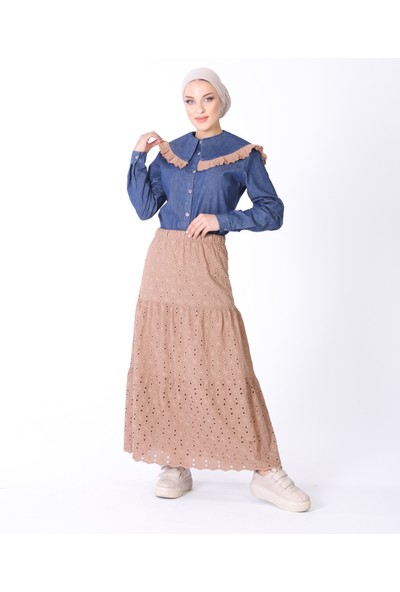 May Mara Kadın Brodere Dokuma Dantel Etek