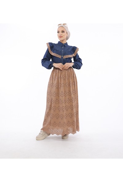 May Mara Kadın Brodere Dokuma Dantel Etek