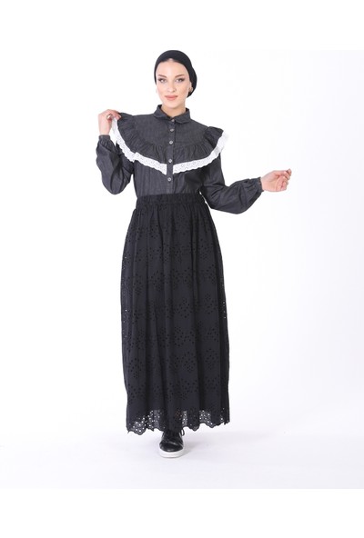 May Mara Kadın Brodere Dokuma Dantel Etek