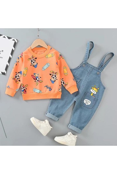 Mikado Unisex Çocuk Kot Salopet Mikado Unisex Çocuk Kot Salopet