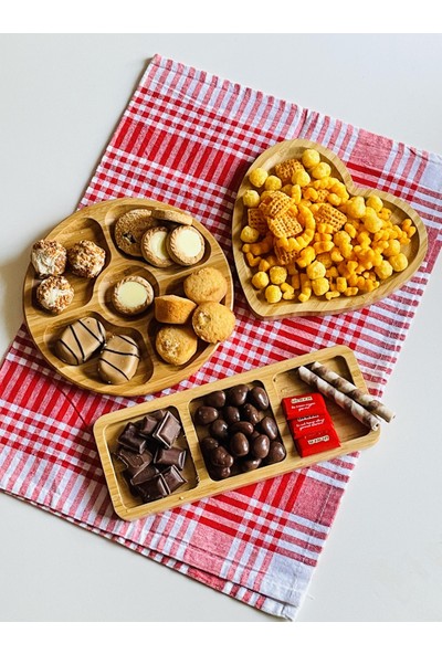 Den Tasarım Hediyelik Bambu Çerezlik 3lü Set