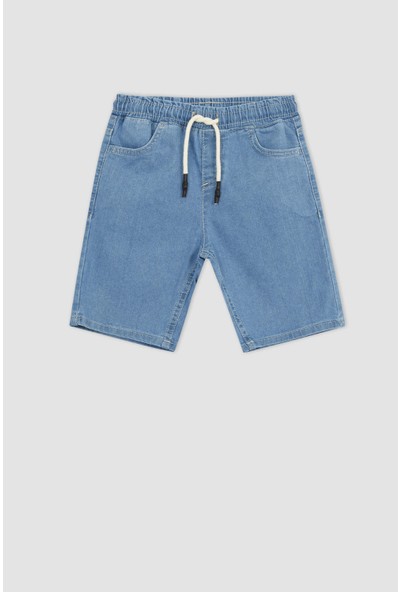 DeFacto Erkek Çocuk Regular Fit  Esnek Belli Jean Bermuda Şort W8082A622SP DeFacto Erkek Çocuk Regular Fit  Esnek Belli Jean Bermuda Şort W8082A622SP