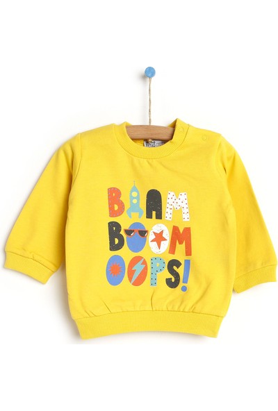 Hellobaby Basic Erkek Bebek Şardonlu Iki Ip Baskılı Sweatshirt Hellobaby Basic Erkek Bebek Şardonlu Iki Ip Baskılı Sweatshirt