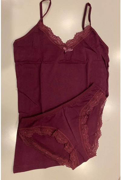 Kota 6303 Ip Askılı Atlet ve Külot Takımı Dantelli